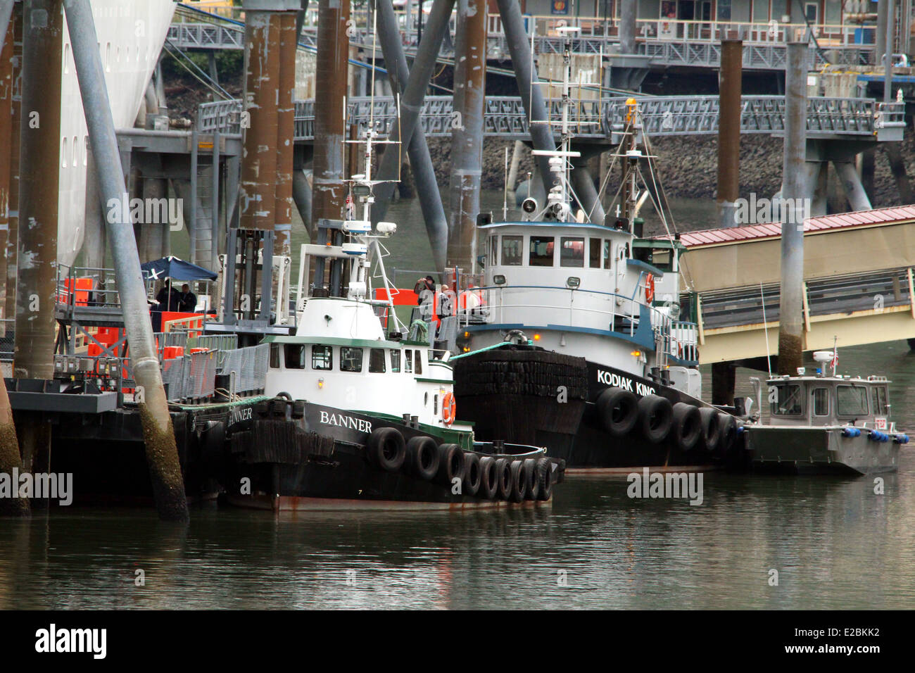 Tug boats in port Juneau Alaska Stock Photo - Alamy
