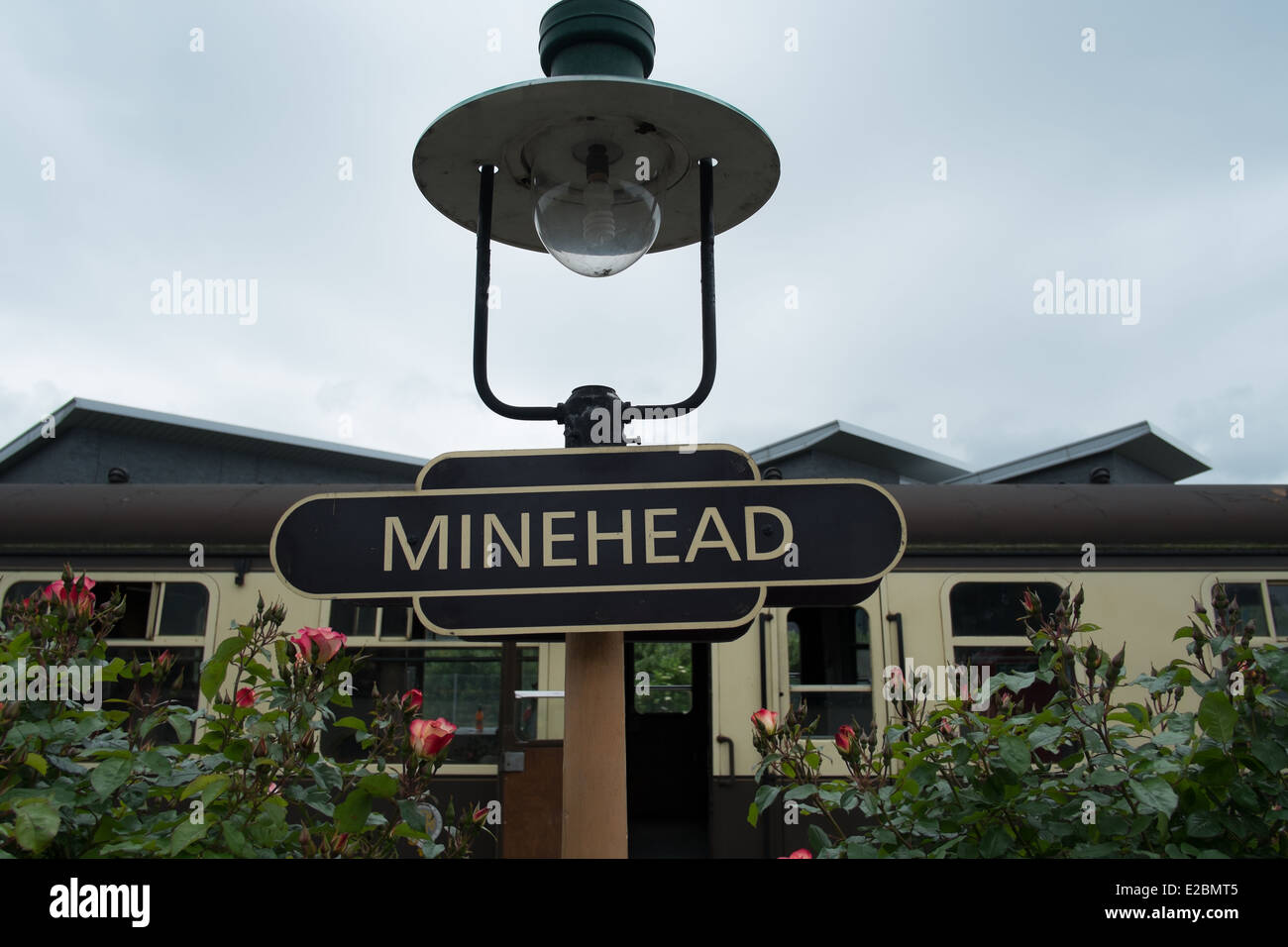 Minehead station sign Stock Photo - Alamy