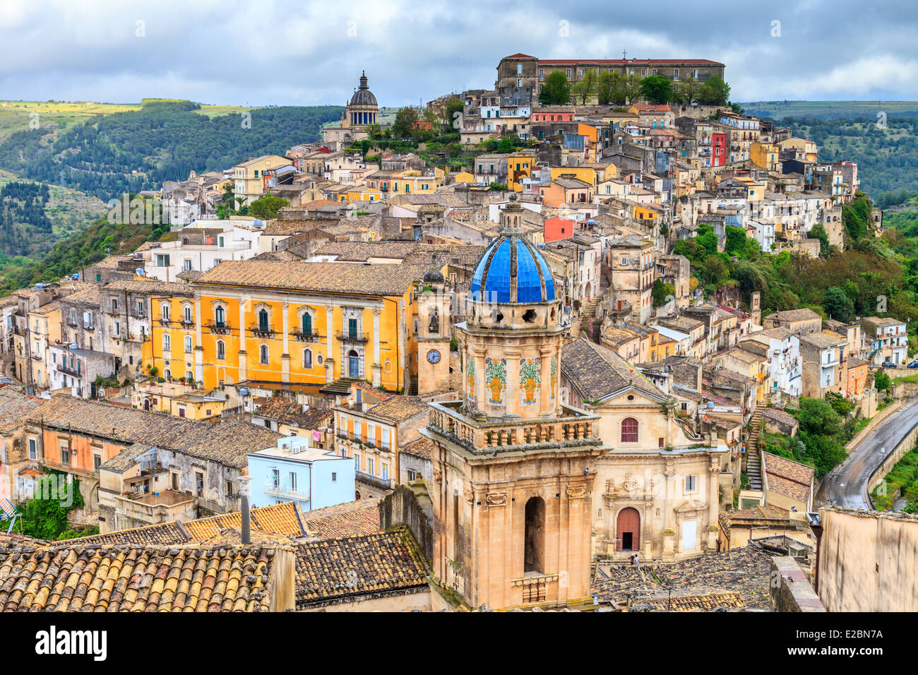 Panoramic view of Ragusa Ibla Stock Photo - Alamy