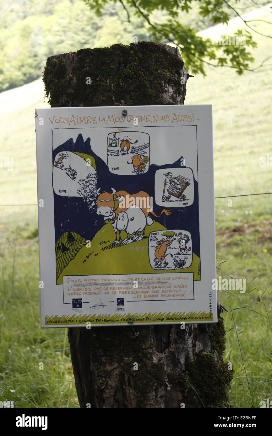 Mountain of the natural park of Chartreuse, Isere, Alps, Rhone Alpes ...