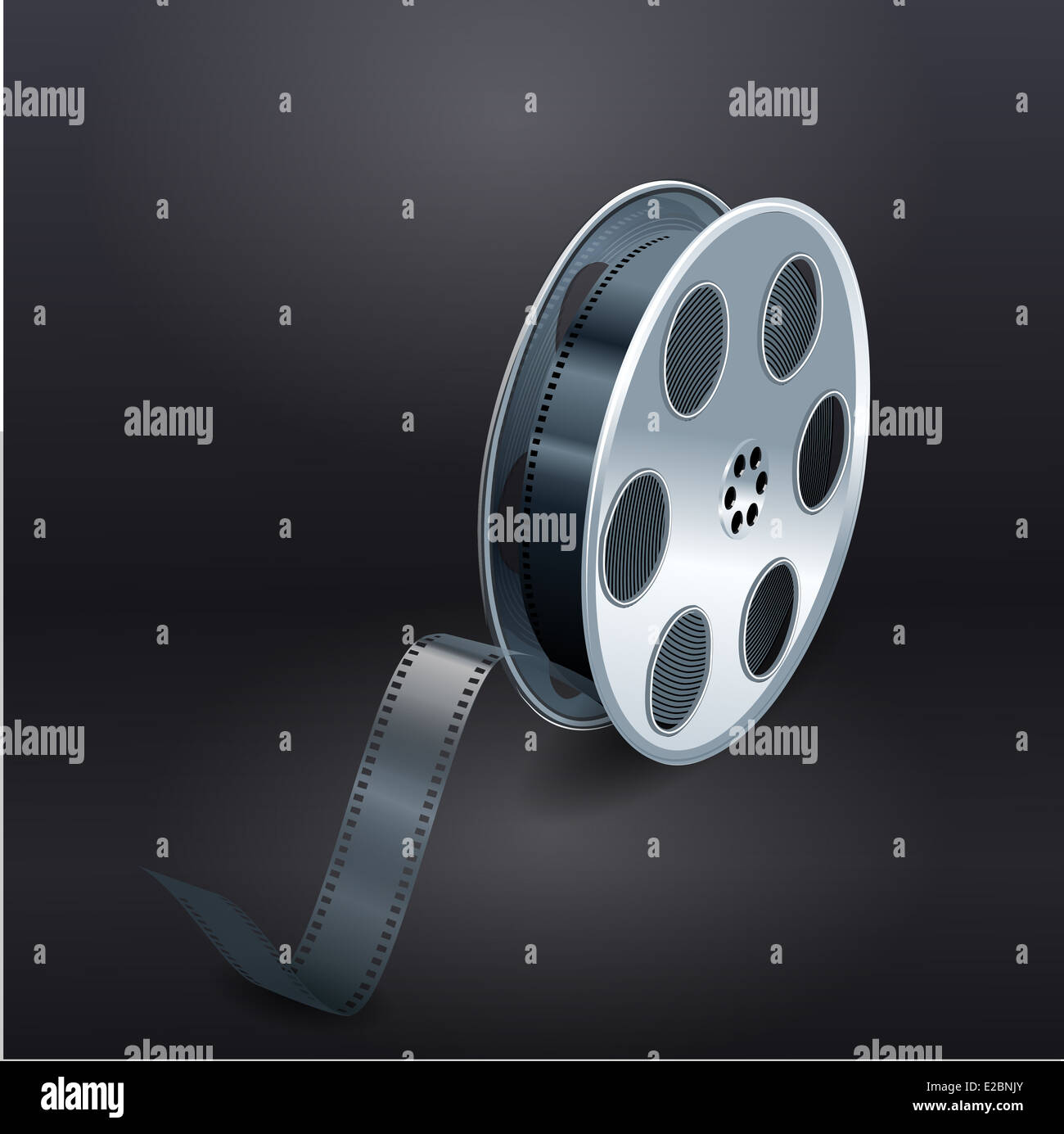 Vector film reel background Stock Photo - Alamy
