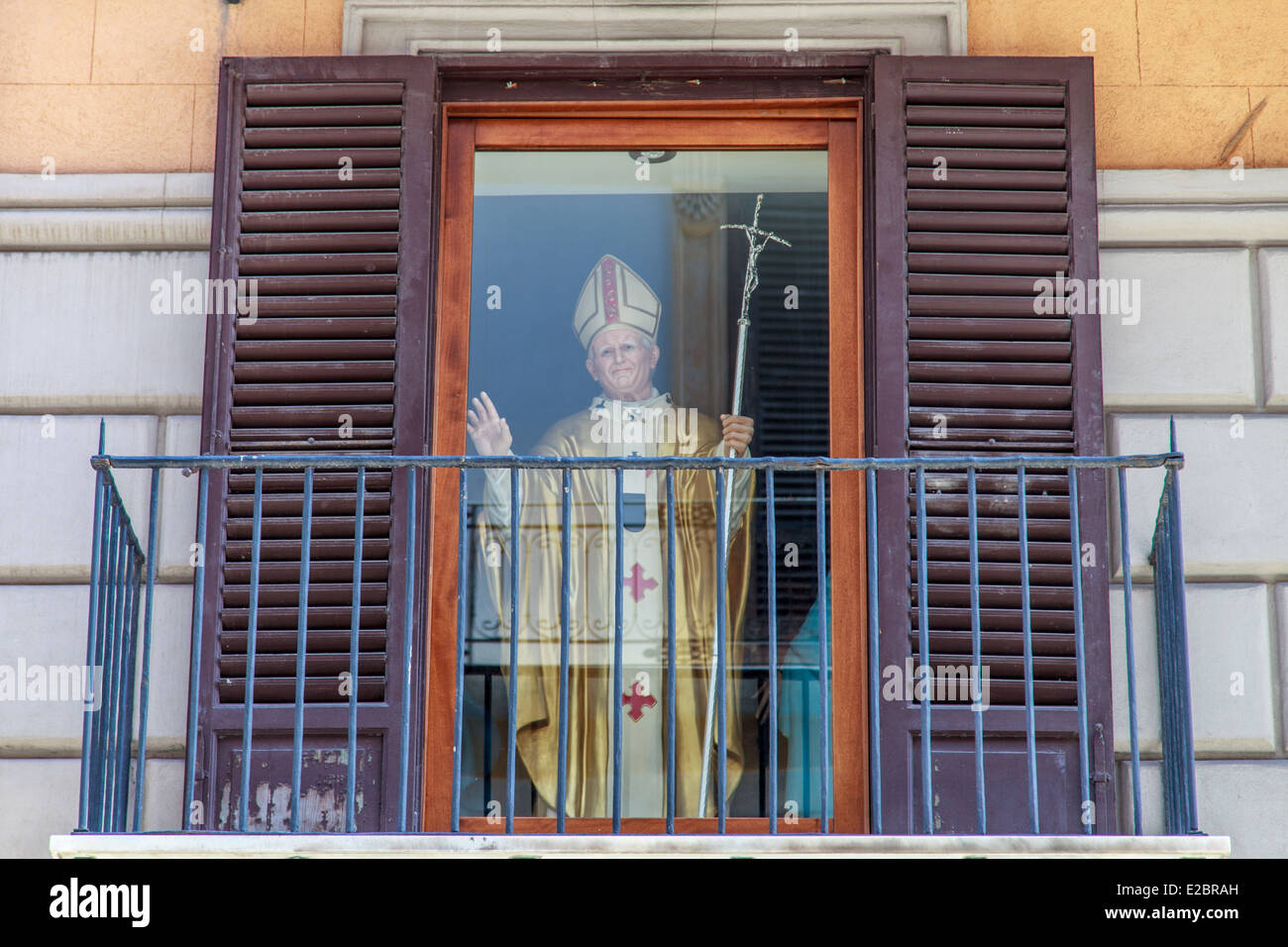 Statue of the pope Wojtyla Stock Photo - Alamy