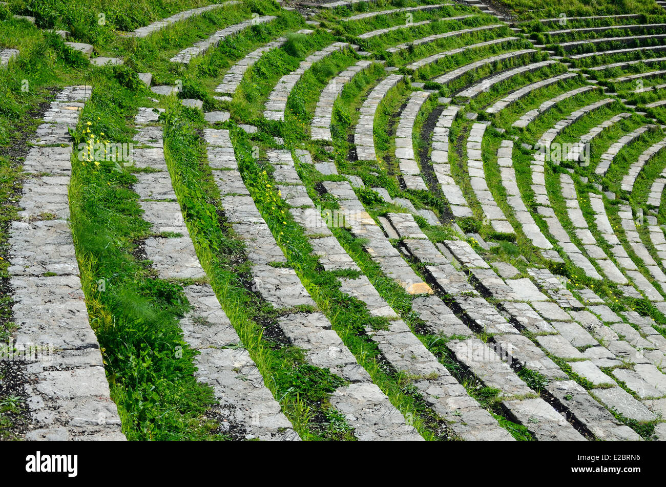 Theatron of the ancient Greek theater Stock Photo - Alamy