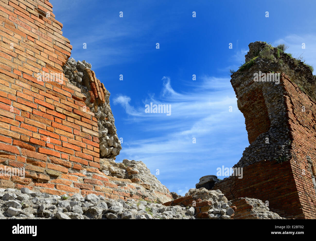 Ancient ruins restored Stock Photo - Alamy