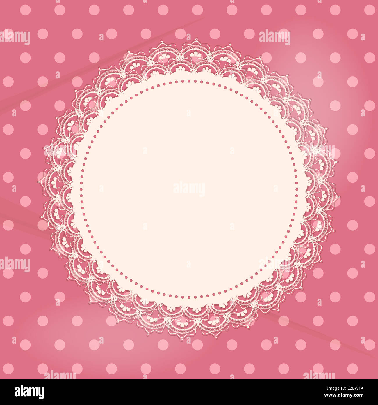 Pink Polka Dot Border Pink And White Polka Dot With Oval Border With