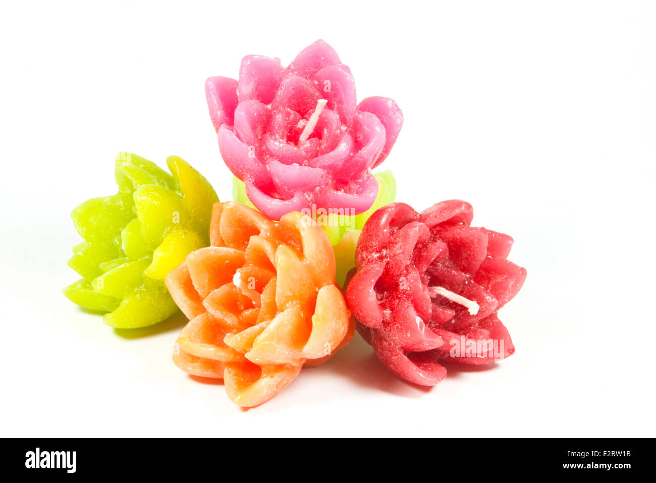 Pink flower candles Cut Out Stock Images & Pictures - Alamy