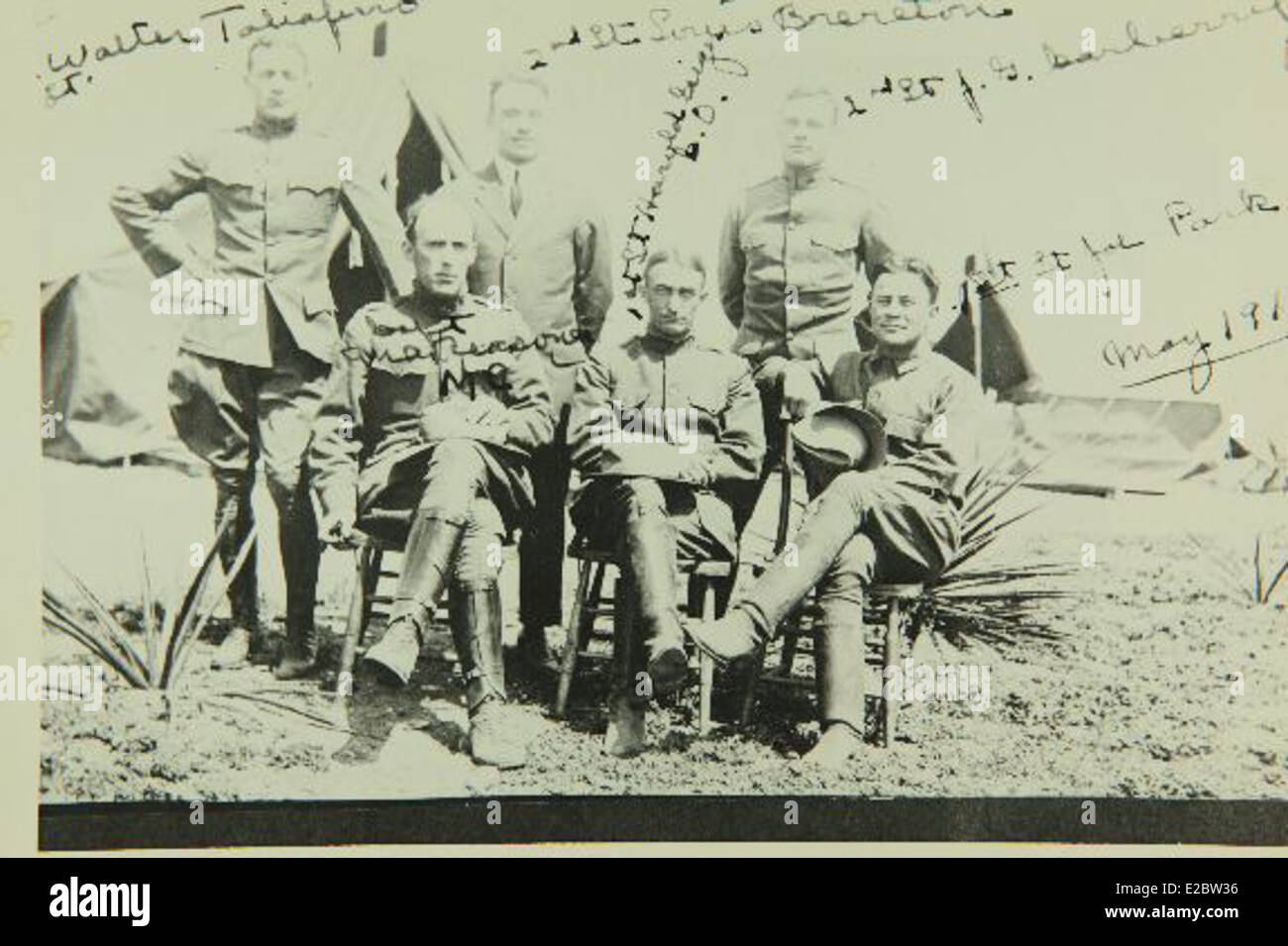 This photograph features key aviation figures including Lt. Walter ...