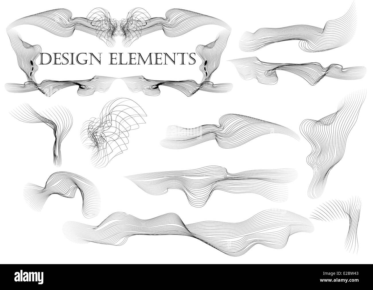 set of design elements 1 Stock Photo - Alamy