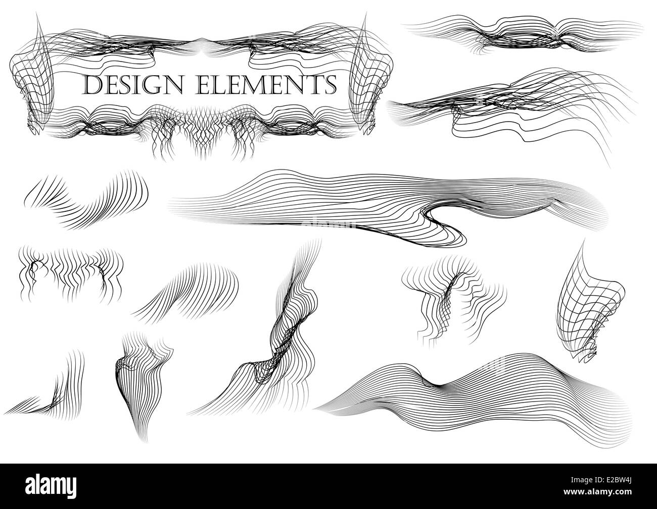 set of design elements 2 Stock Photo - Alamy