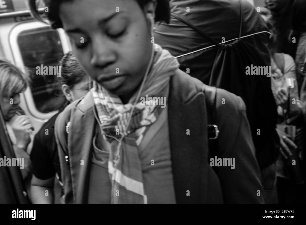 New york mta crowded subway hi-res stock photography and images - Alamy