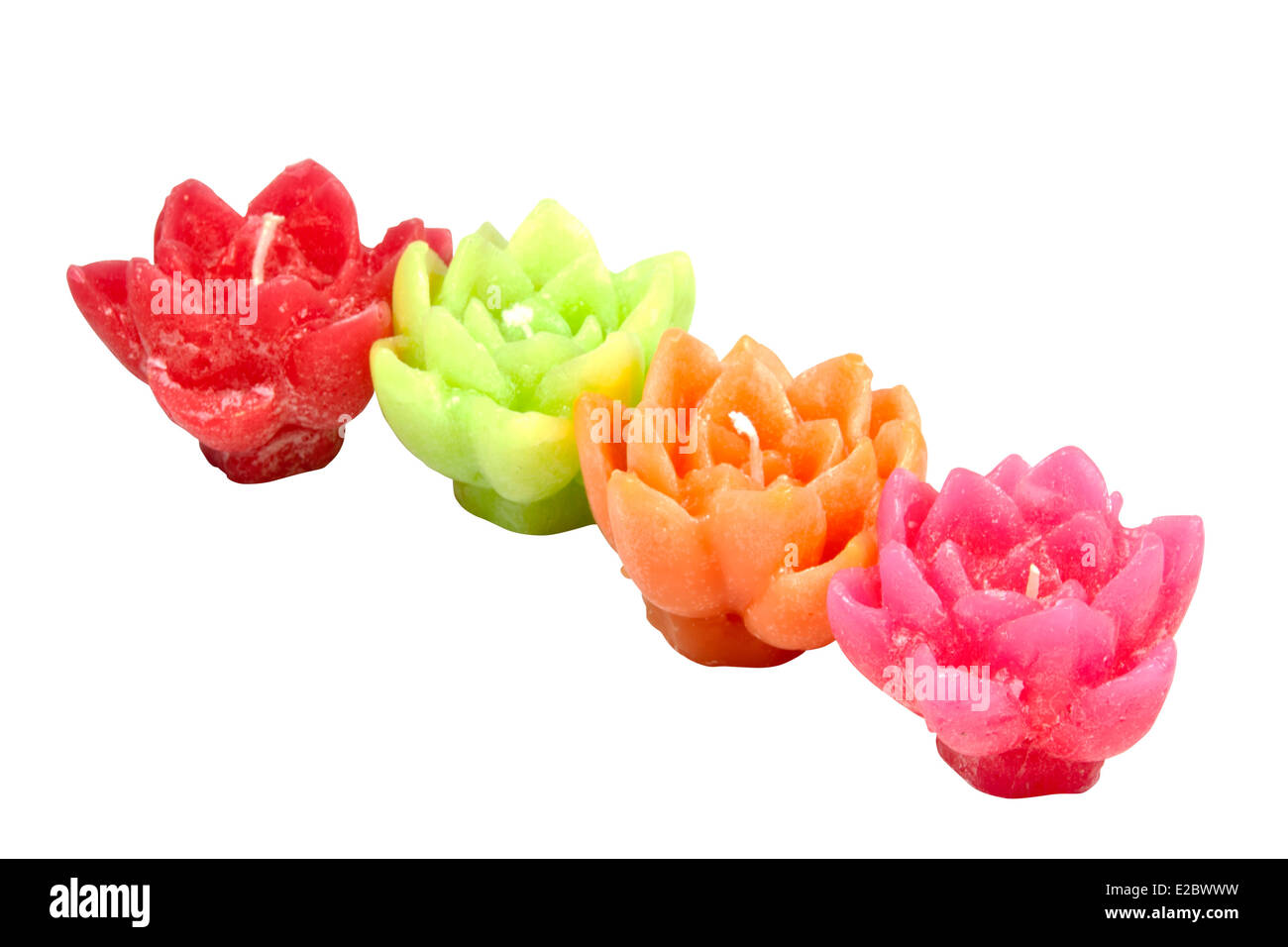 Natural spa set candles Cut Out Stock Images & Pictures - Alamy