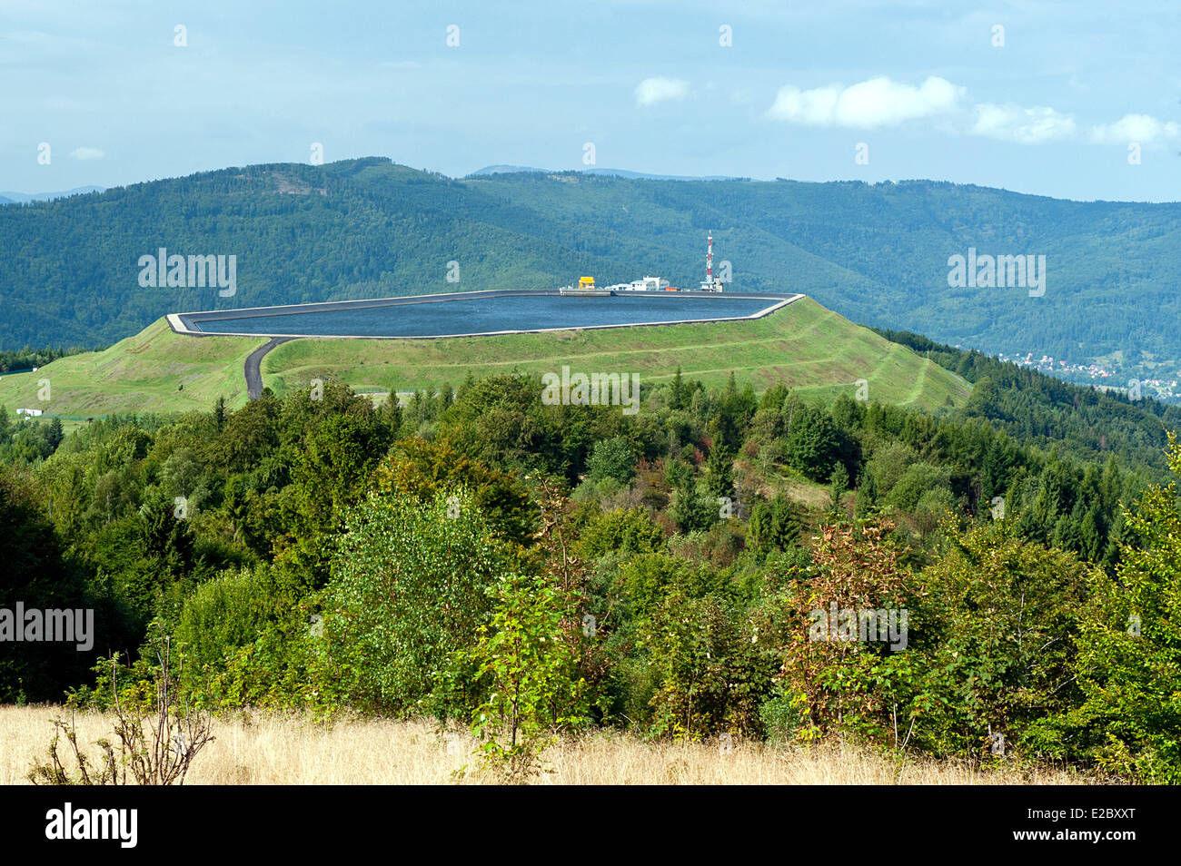 hydropower plant at Zar mountain peak in Miedzybrodzie zywieckie ...