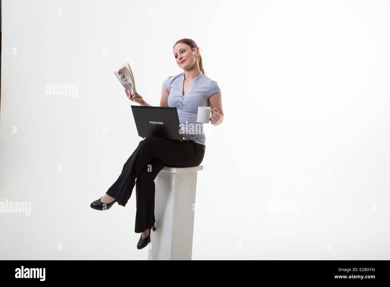 Work-life balance Woman multitasking Stock Photo - Alamy