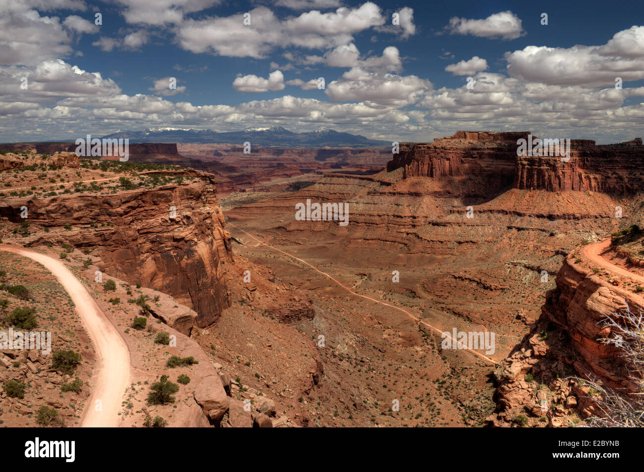 Shafer Canyon, from the first viewpoint in Canyonlands National Park ...