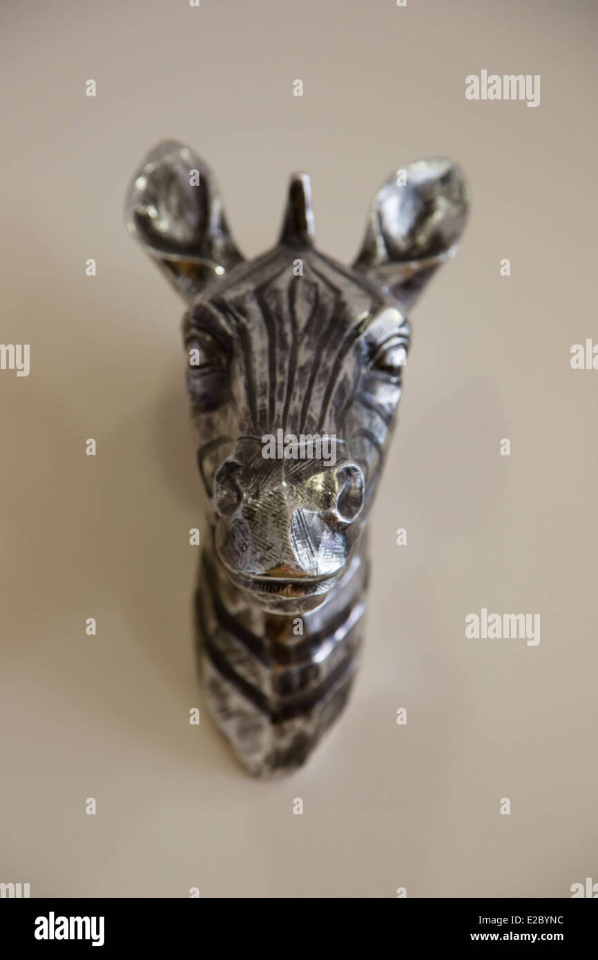 Metal zebra head Stock Photo - Alamy