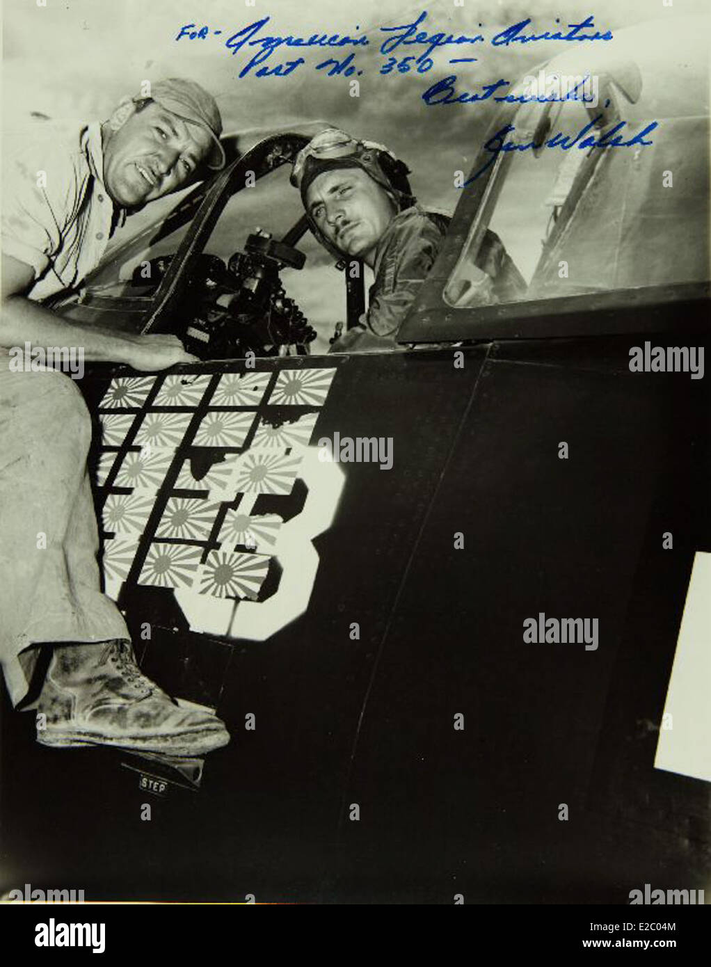 This image features Capt. Kenneth Walsh, an aviation pioneer, and test ...