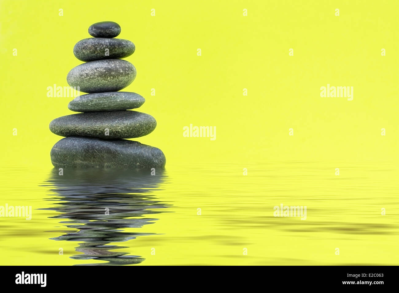 Stones in a stack with water effect Stock Photo - Alamy