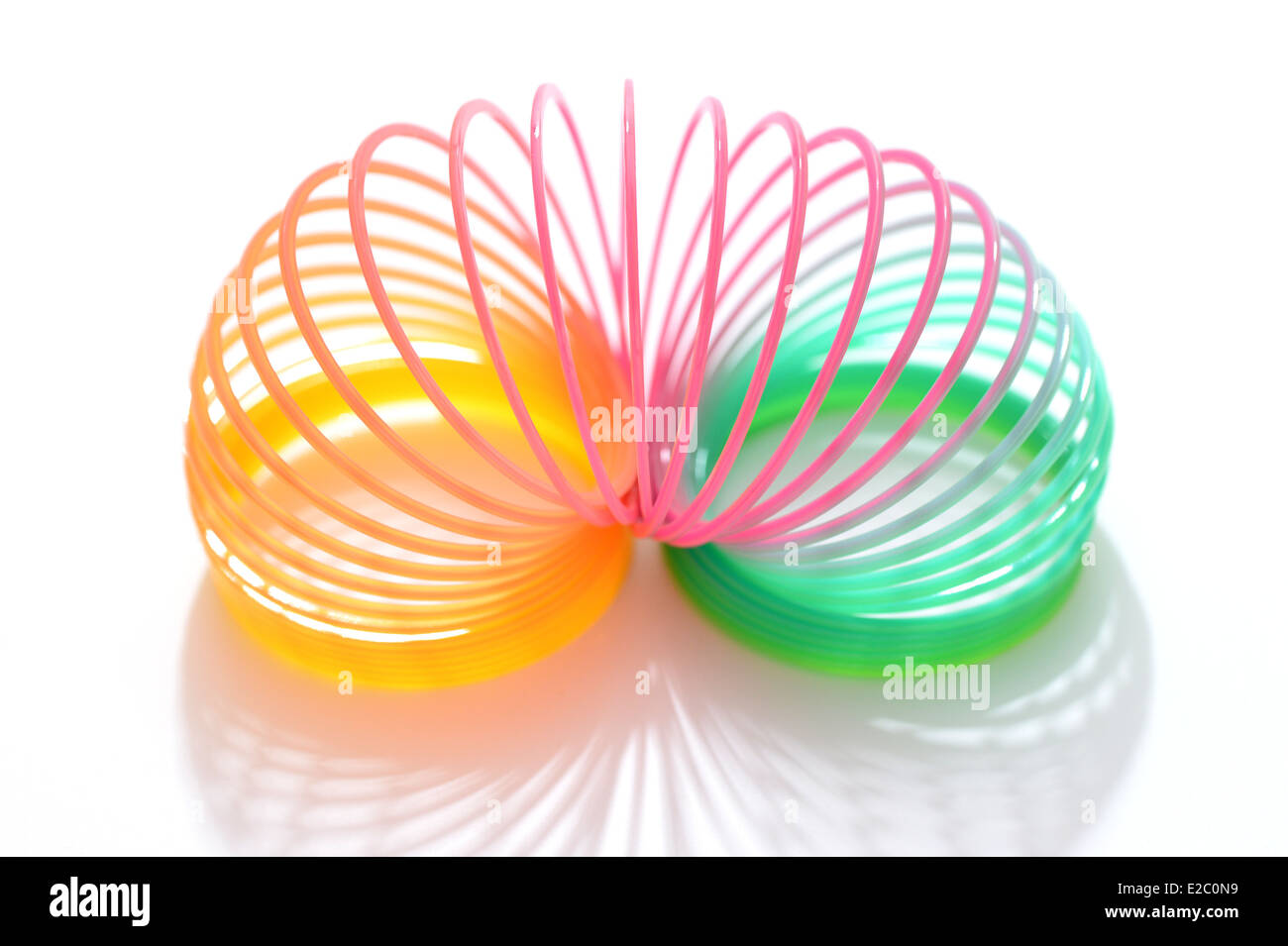 A close up shot of a coil spring toy Stock Photo - Alamy