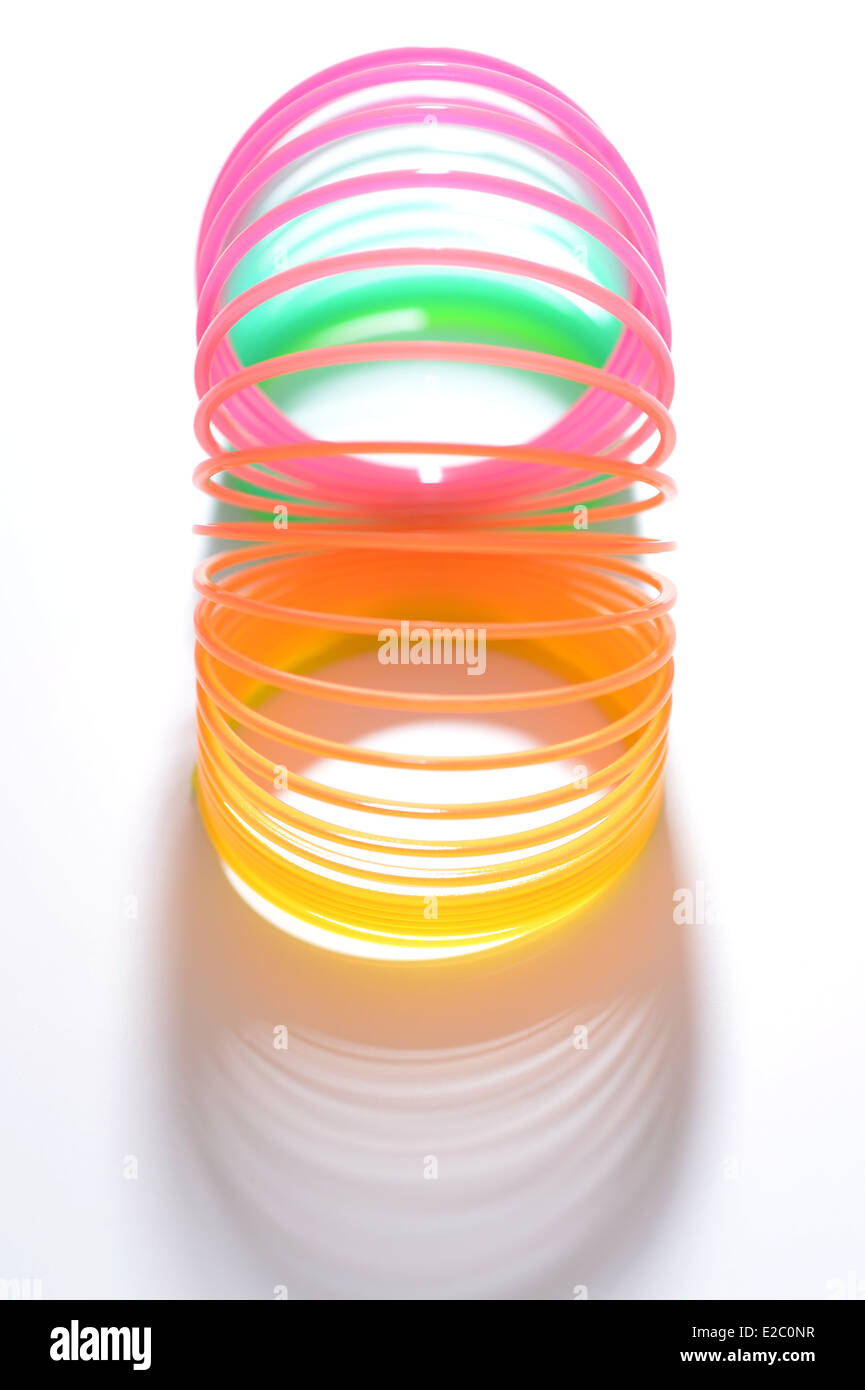 A close up shot of a coil spring toy Stock Photo - Alamy