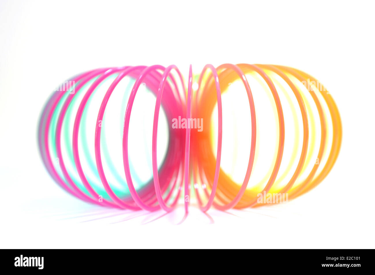 A close up shot of a coil spring toy Stock Photo - Alamy