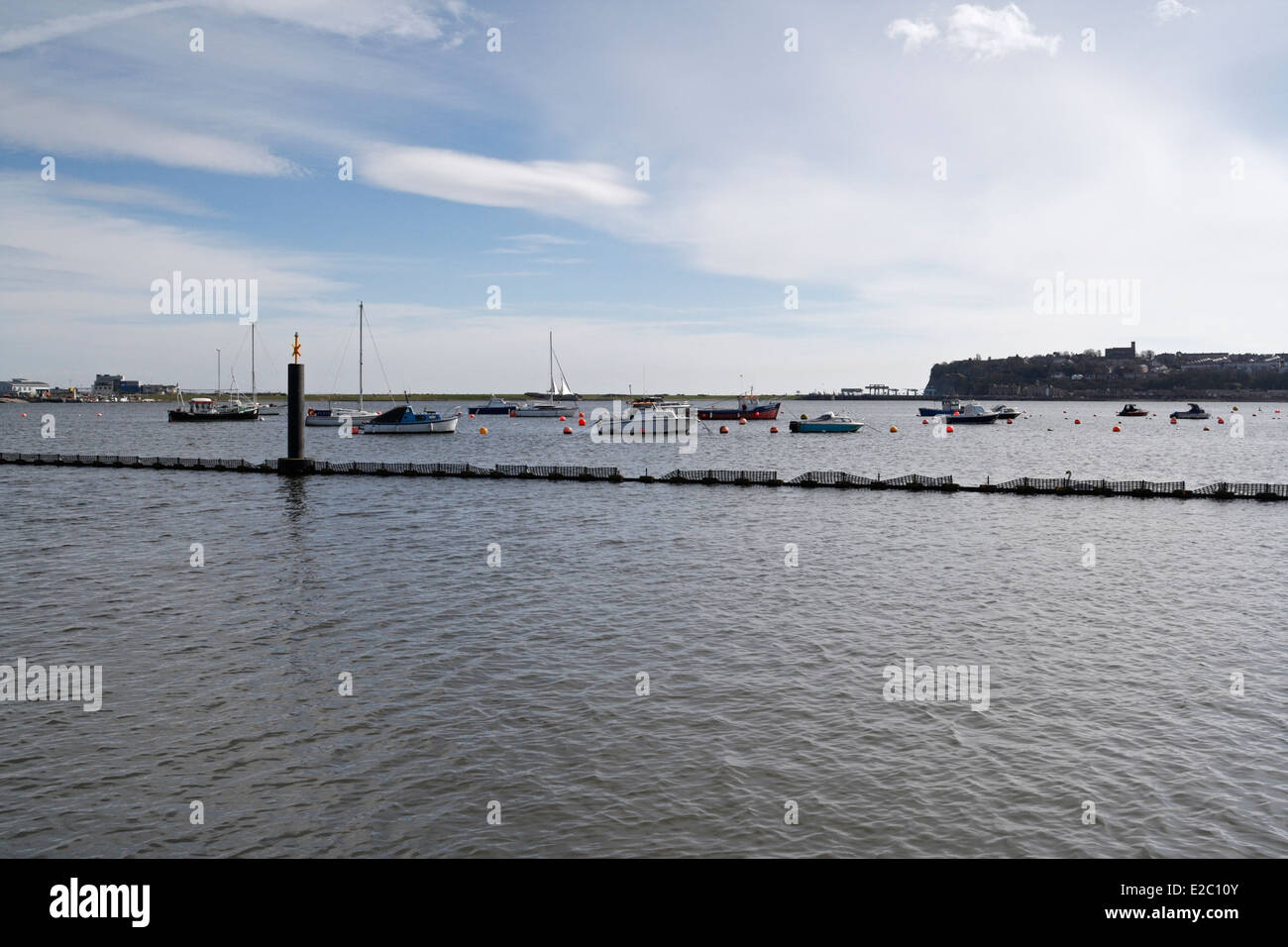Cardiff Bay lake towards Penarth Head, Wales UK Stock Photo - Alamy