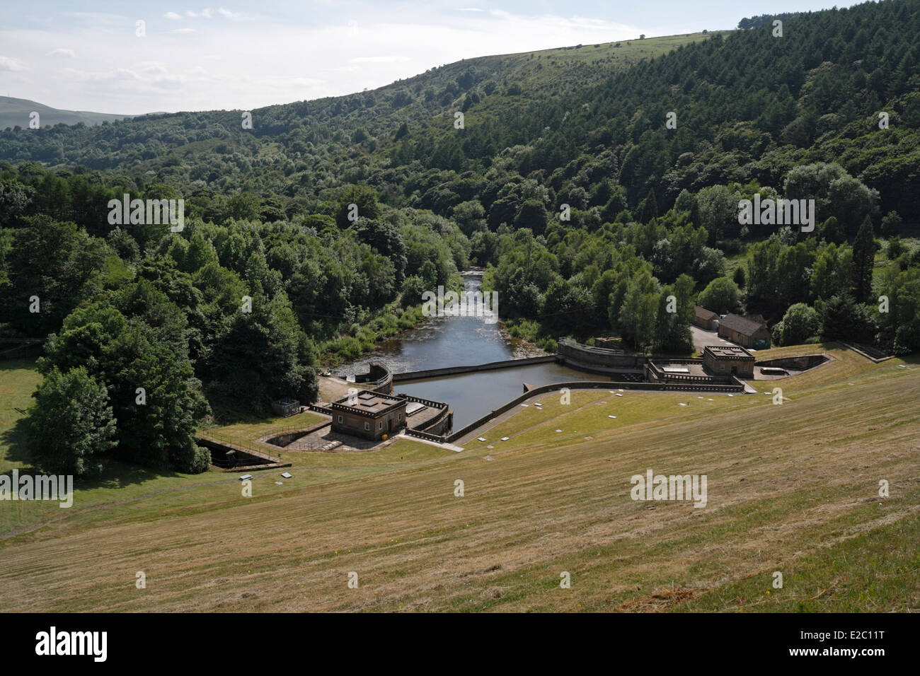 Ladybower Reservoir Dam Derbyshire England High Resolution Stock ...