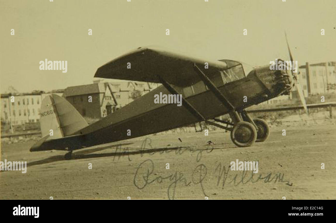 This image features Lt. Roger Williams, a notable aviator whose work ...