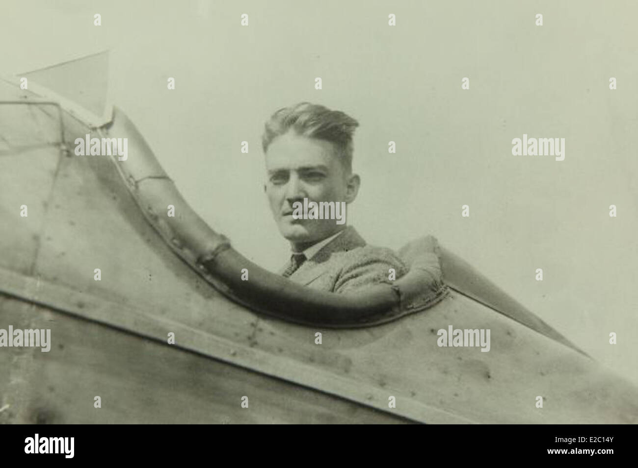 This photo features Warren D. Williams, an air mail pilot, in a key ...