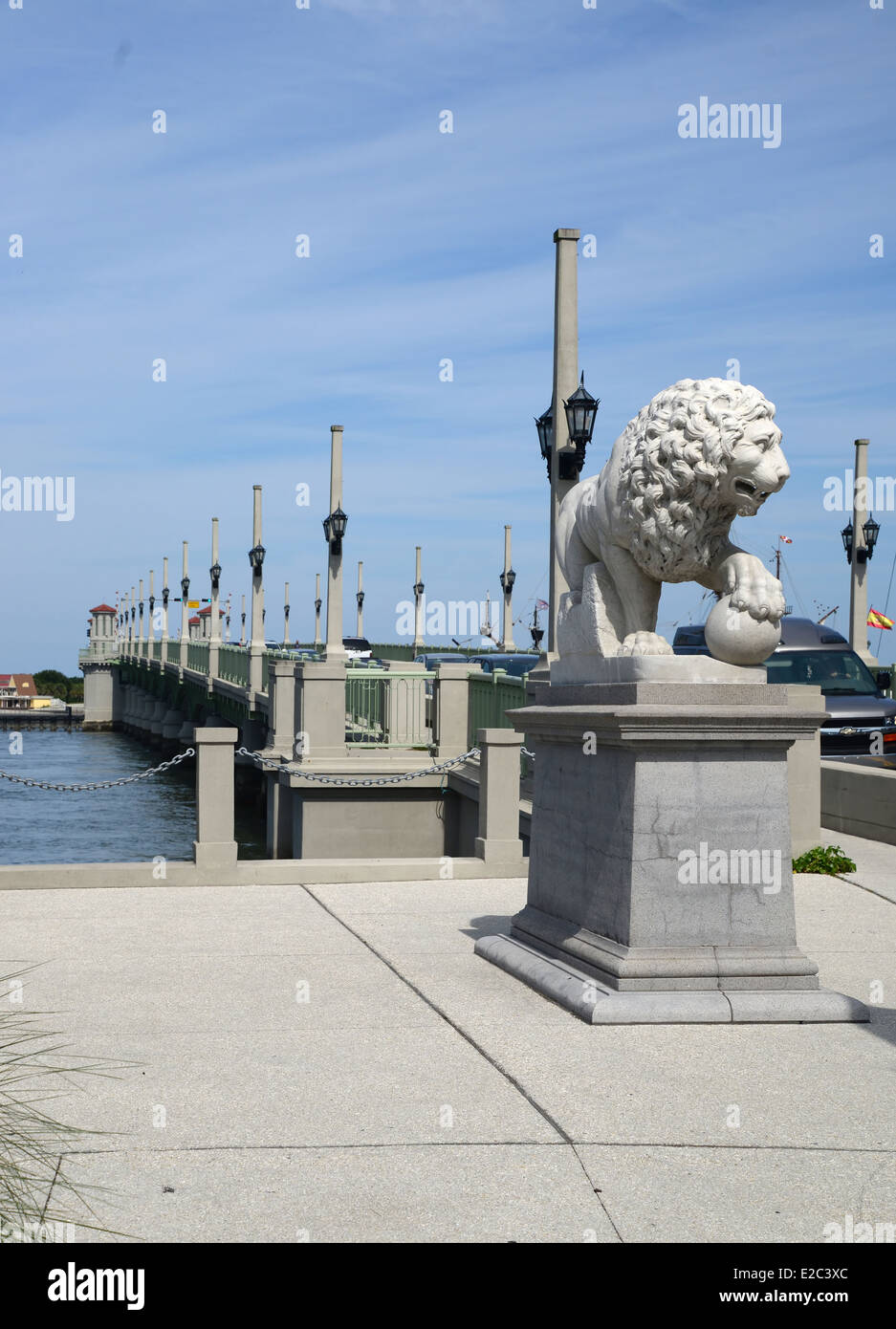 St Augustine's landmark Bridge of Lions or Ponce De Leon Stock Photo ...
