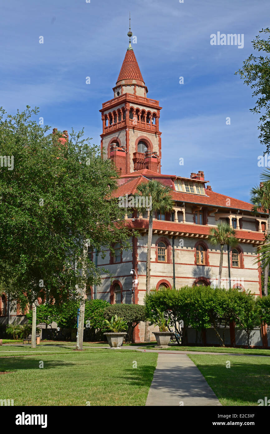 The campus building of Flagler College, St Augustine, Florida Stock ...