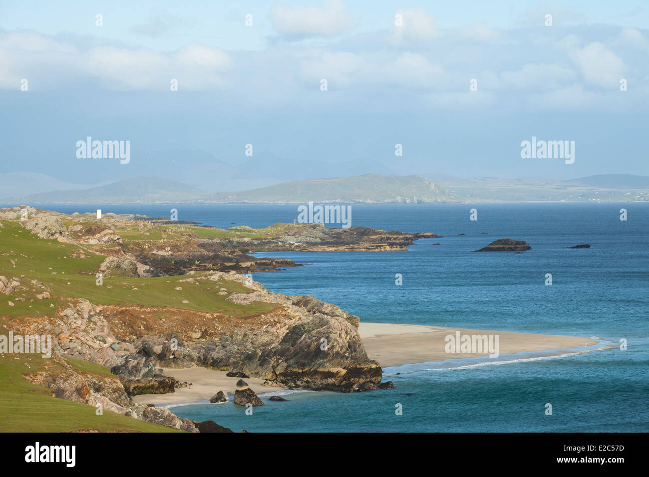 Inishbofin Coastline looking back toward the Connemara County Galway in ...