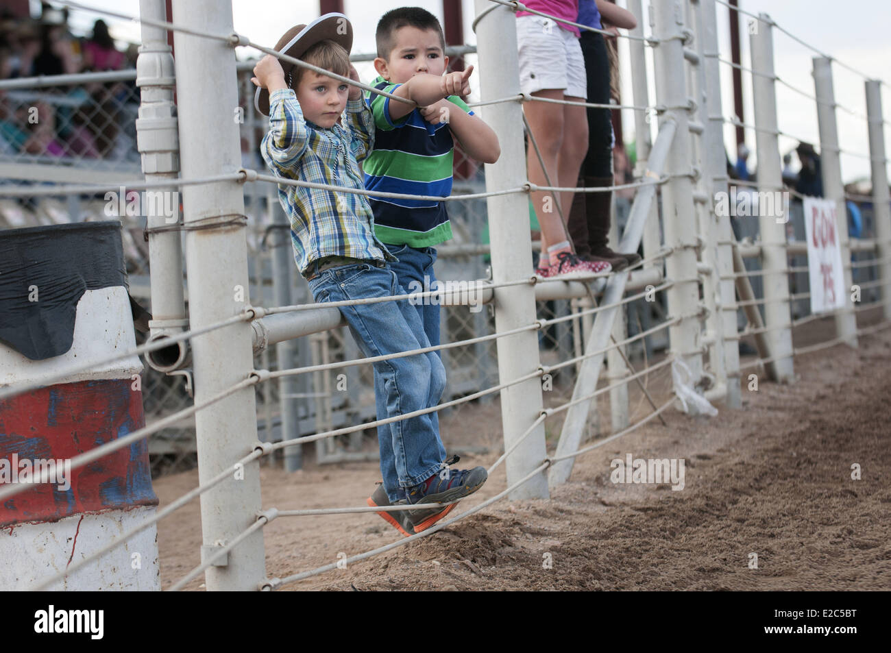 Usa. 18th June, 2014. Silas Butcher, left, and Nicholas Anaya, both 5 ...