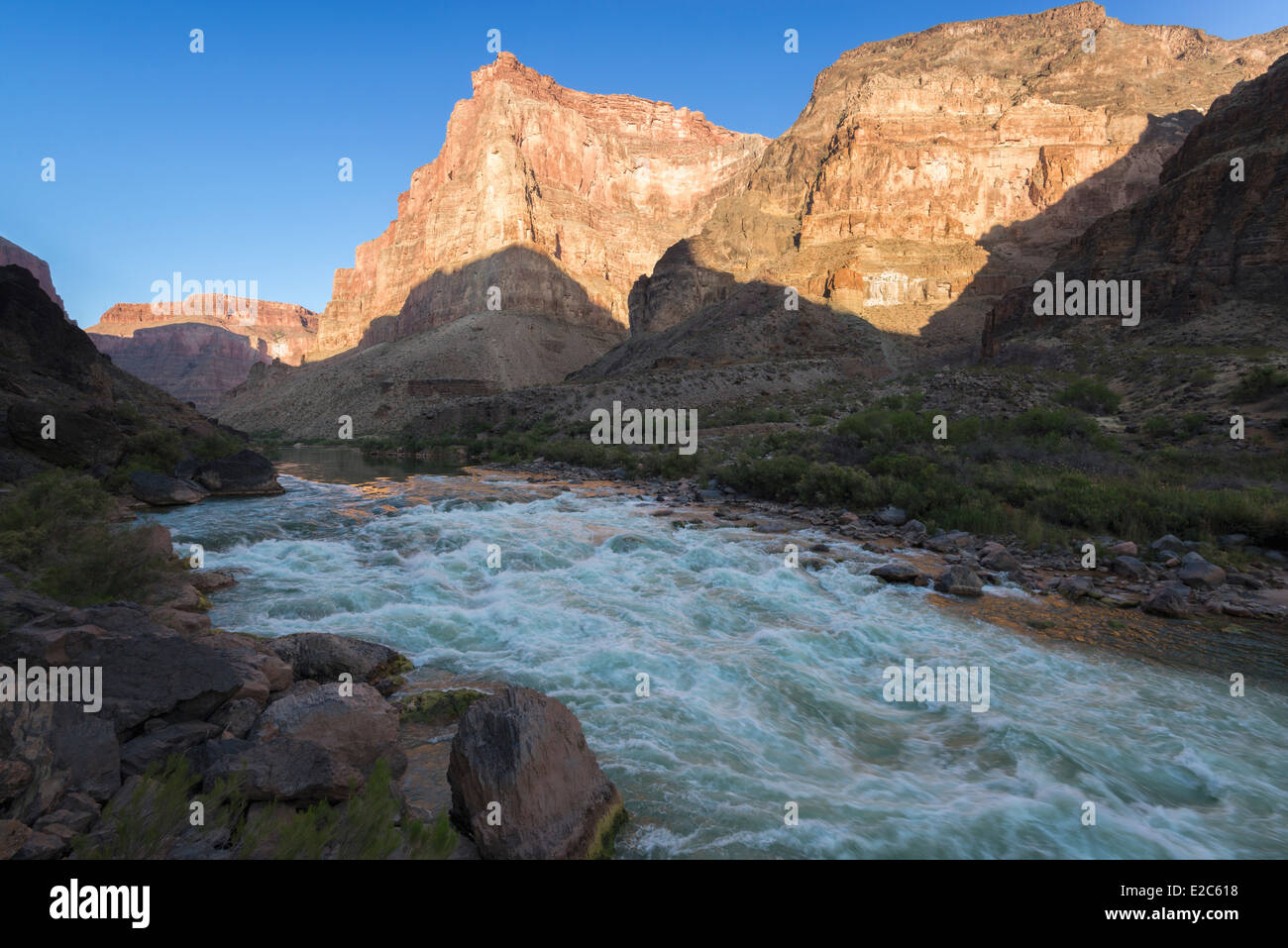 Lava Falls, one of the largest rapids on the Colorado River in the ...