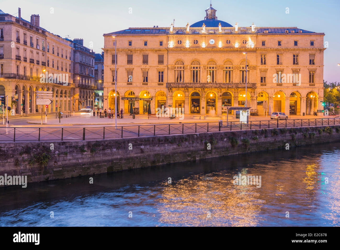 France, Pyrenees Atlantiques, Bayonne, place of the Liberte, city hall ...