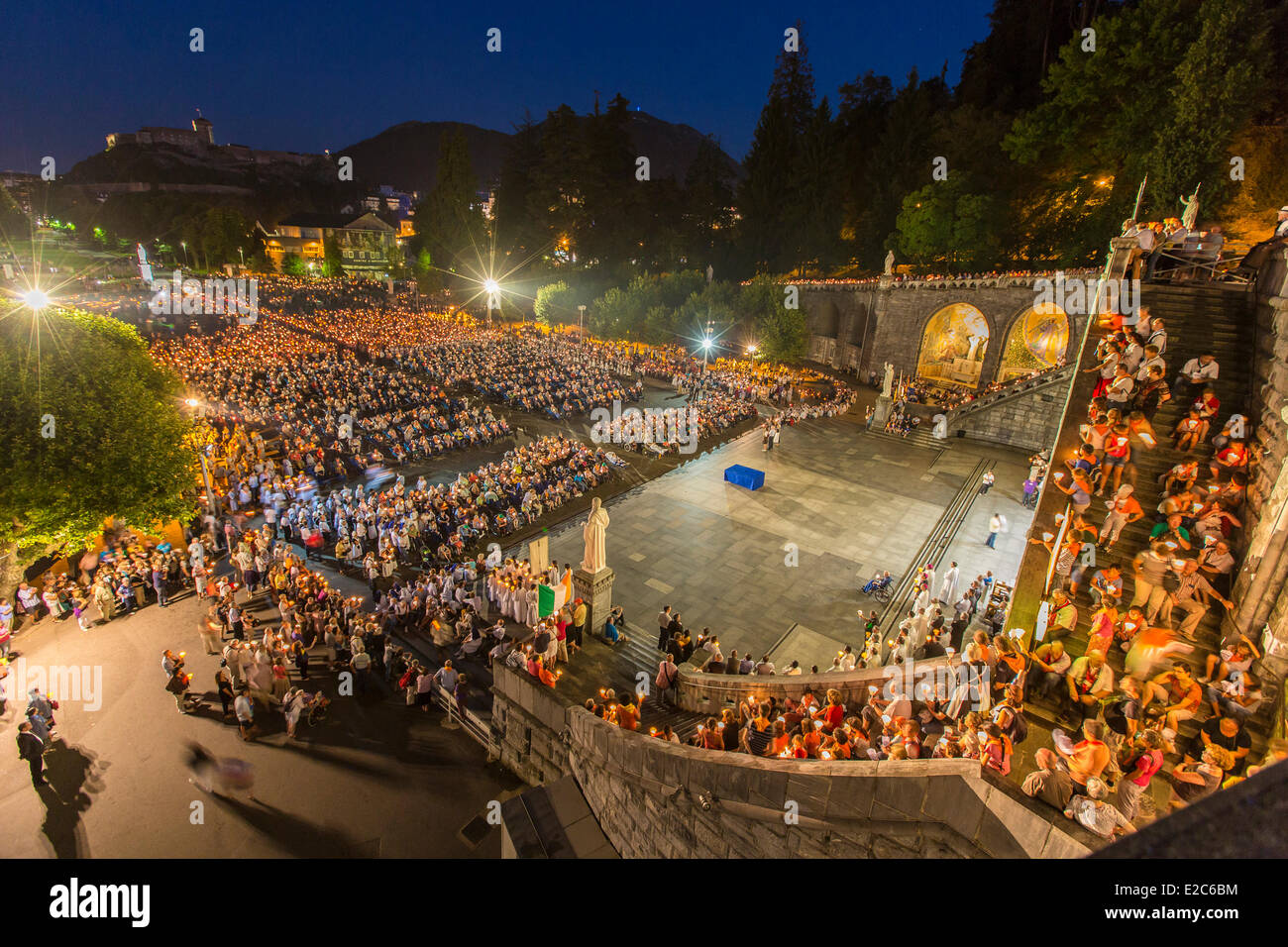 France, Hautes Pyrenees, Lourdes, Notre Dame de Lourdes Basilica, the ...