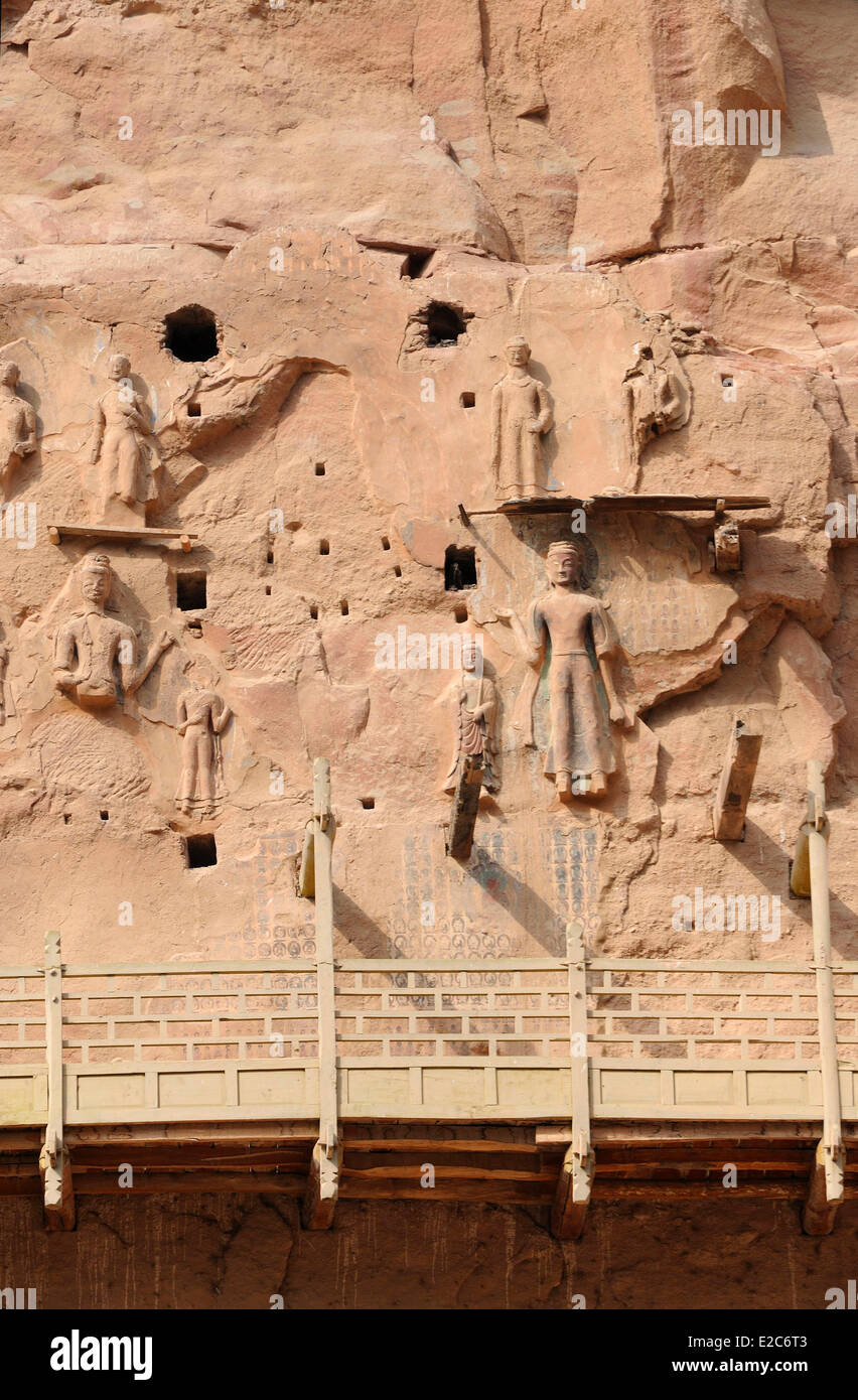 China, Gansu, Bingling Si caves, Sculpted Buddhas Stock Photo - Alamy