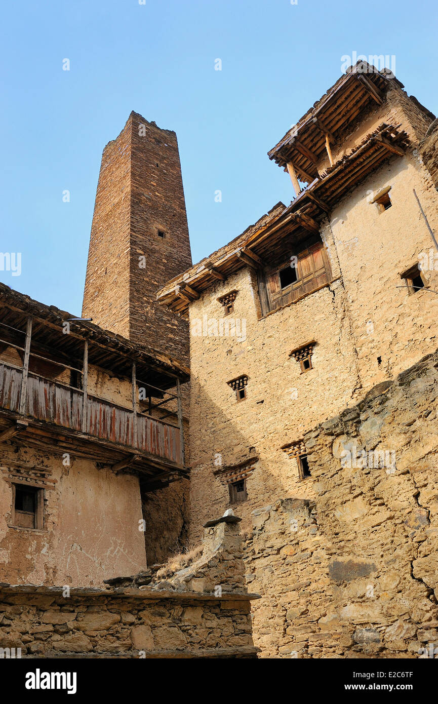 China, Sichuan, Kham, Gyarong valley, Danba surroundings, Suopo village ...