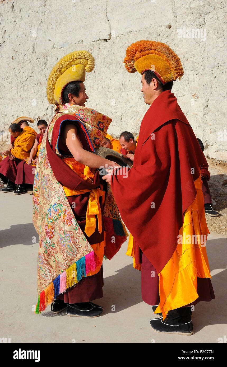 China, Qinghai, Amdo, Tongren, Monastery of Gomar, Losar, Monks ...