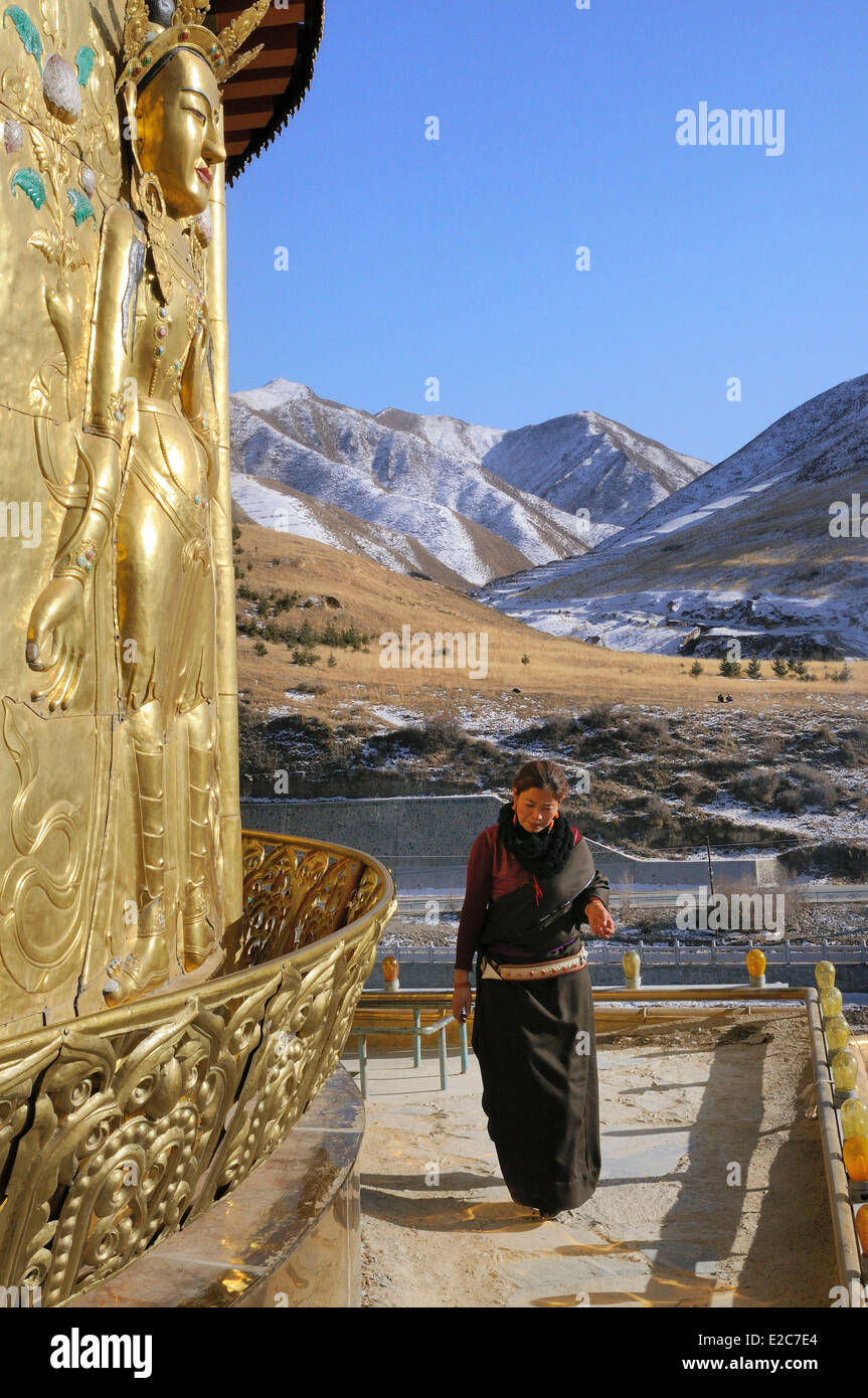 China, Gansu Province, Amdo, Xiahe, Monastery of Labrang, Tibetan ...