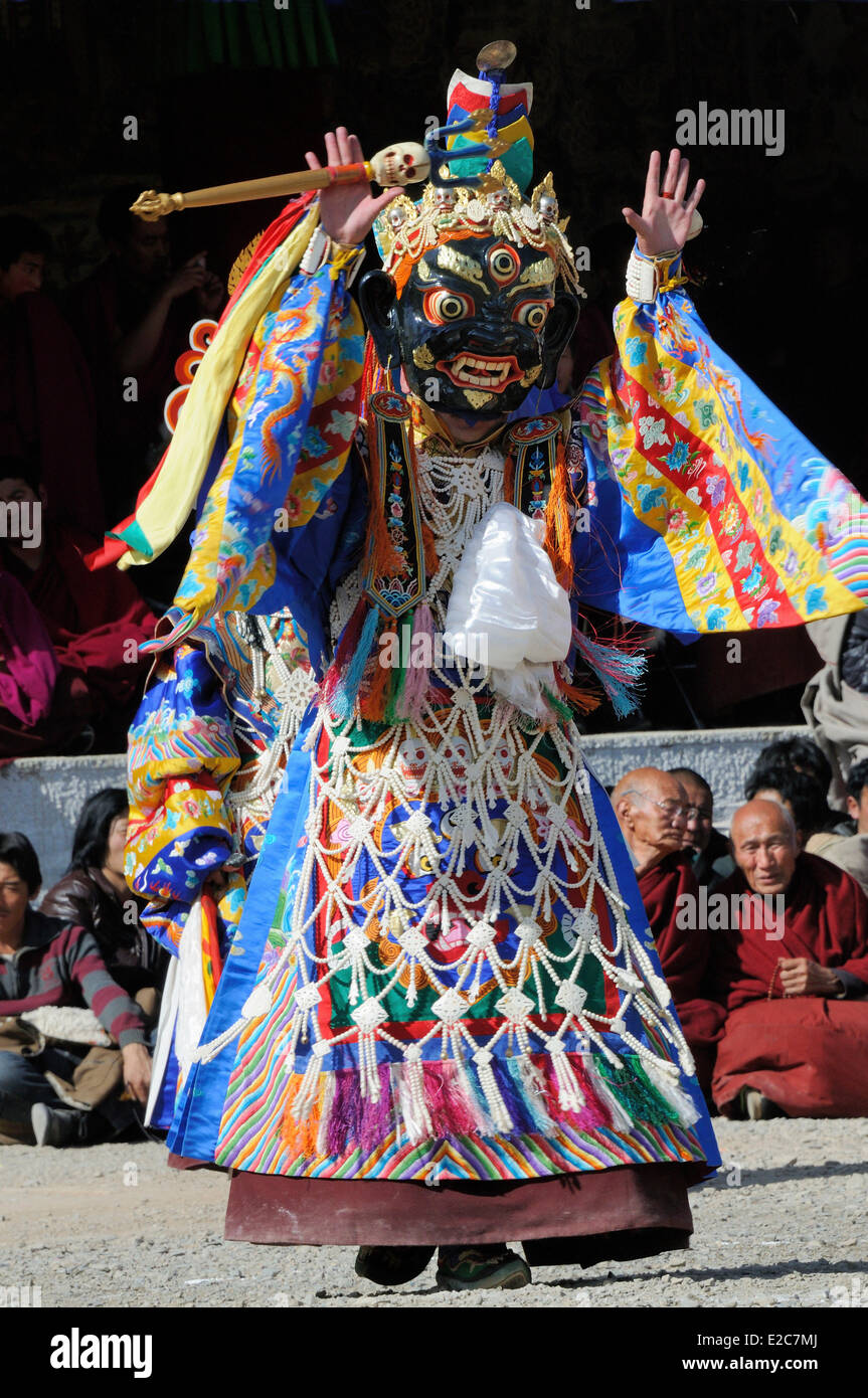 China, Gansu Province, Amdo, Xiahe, Monastery of Labrang, Losar, Cham ...