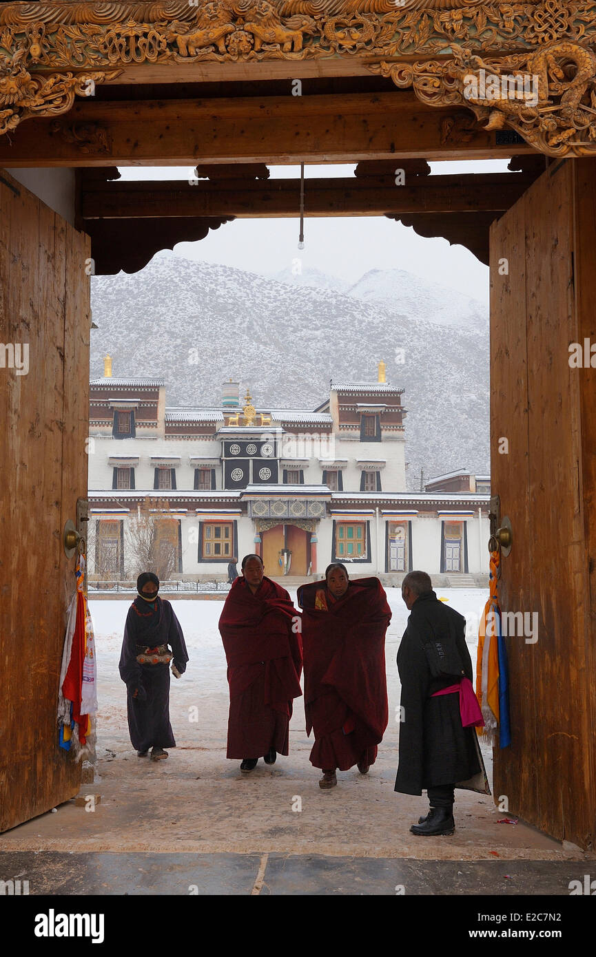 China, Gansu Province, Amdo, Xiahe, Monastery of Labrang, Monks and ...