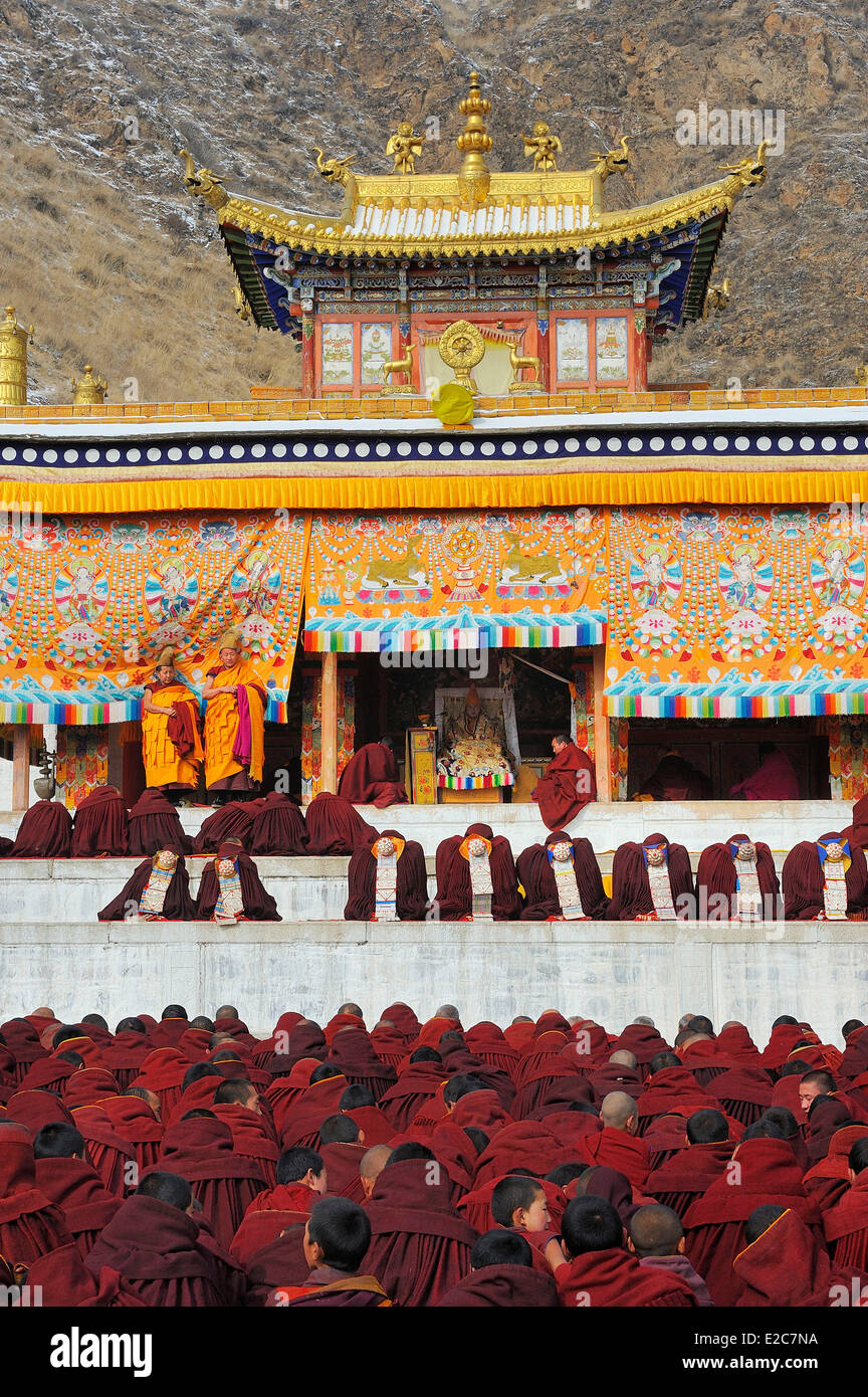 China, Gansu Province, Amdo, Xiahe, Monastery of Labrang, Losar (New ...