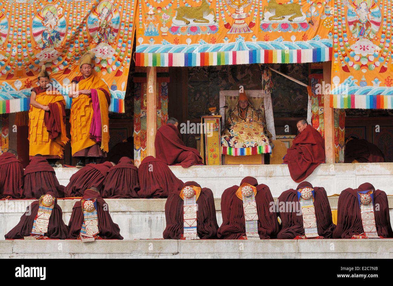 China, Gansu Province, Amdo, Xiahe, Monastery of Labrang, Losar (New ...
