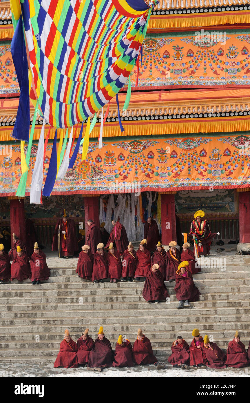 China, Gansu Province, Amdo, Xiahe, Monastery of Labrang, Losar (New ...