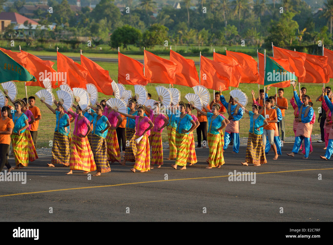 Indonesia, Sumbawa, Sumbawa Besar, festival with folk dances of the ...