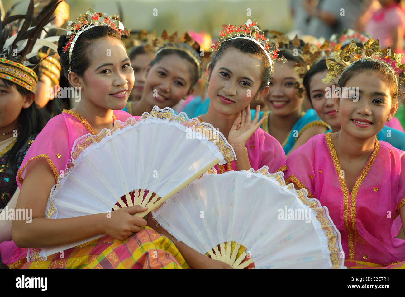 Indonesia, Sumbawa, Sumbawa Besar, festival with folk dances of the ...