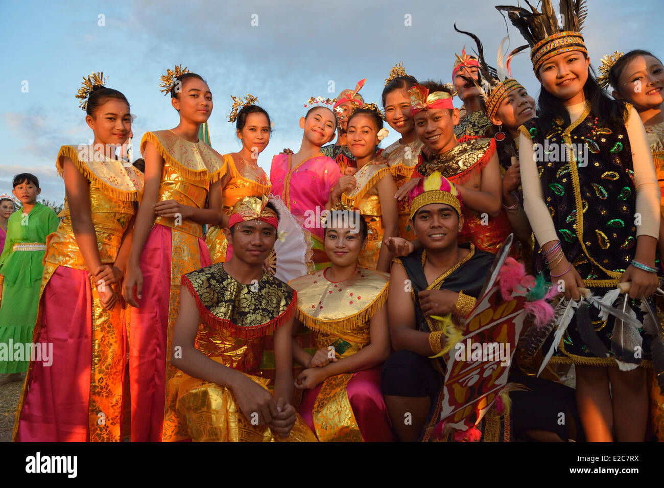 Indonesia, Sumbawa, Sumbawa Besar, festival with folk dances of the ...