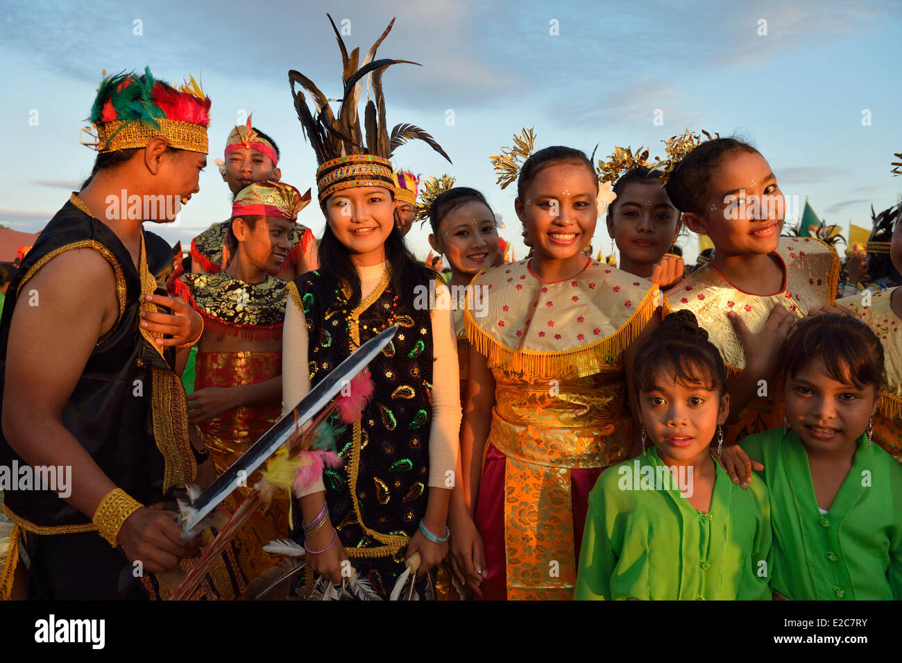 Indonesia, Sumbawa, Sumbawa Besar, festival with folk dances of the ...