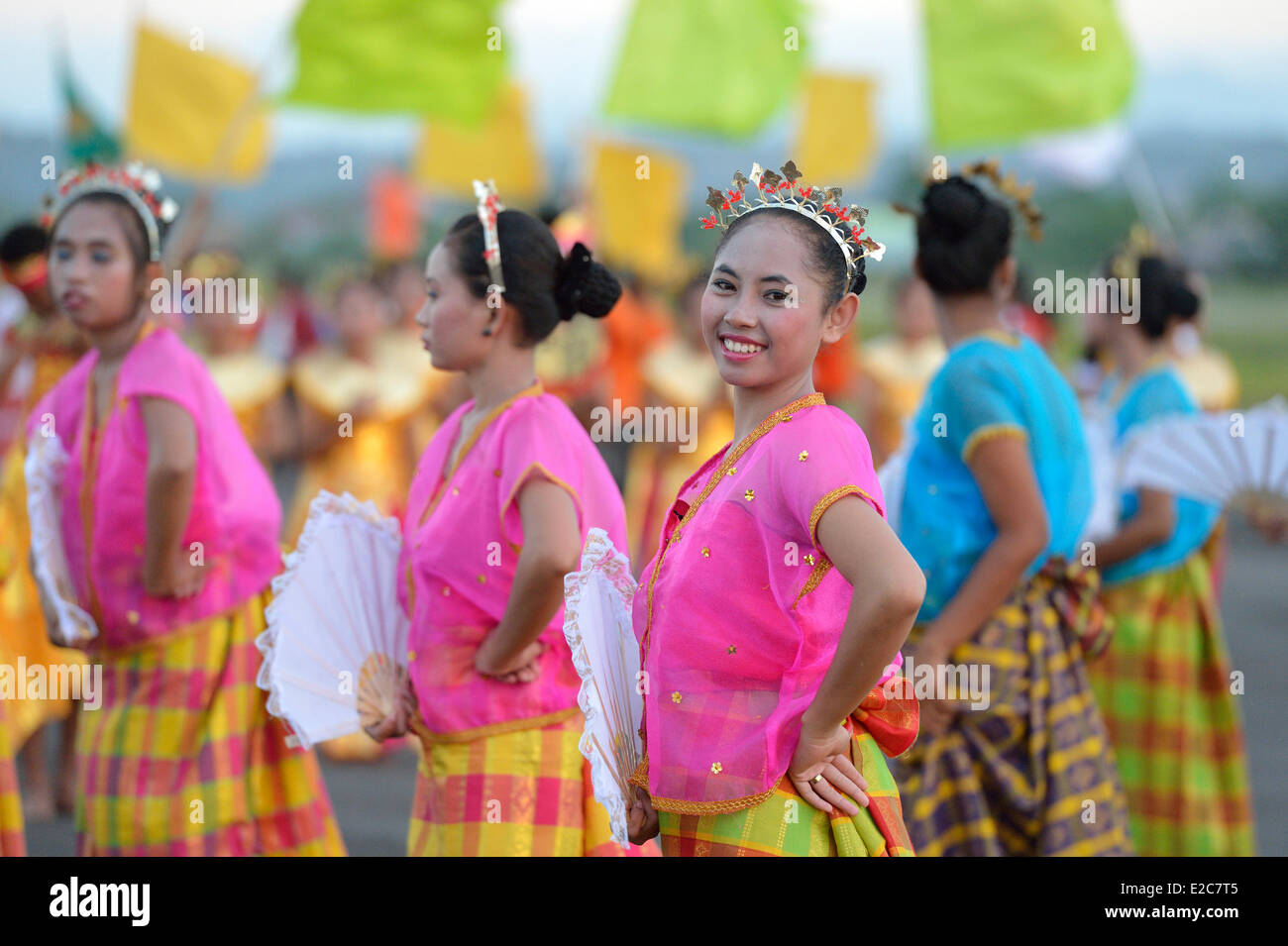 Indonesia, Sumbawa, Sumbawa Besar, festival with folk dances of the ...