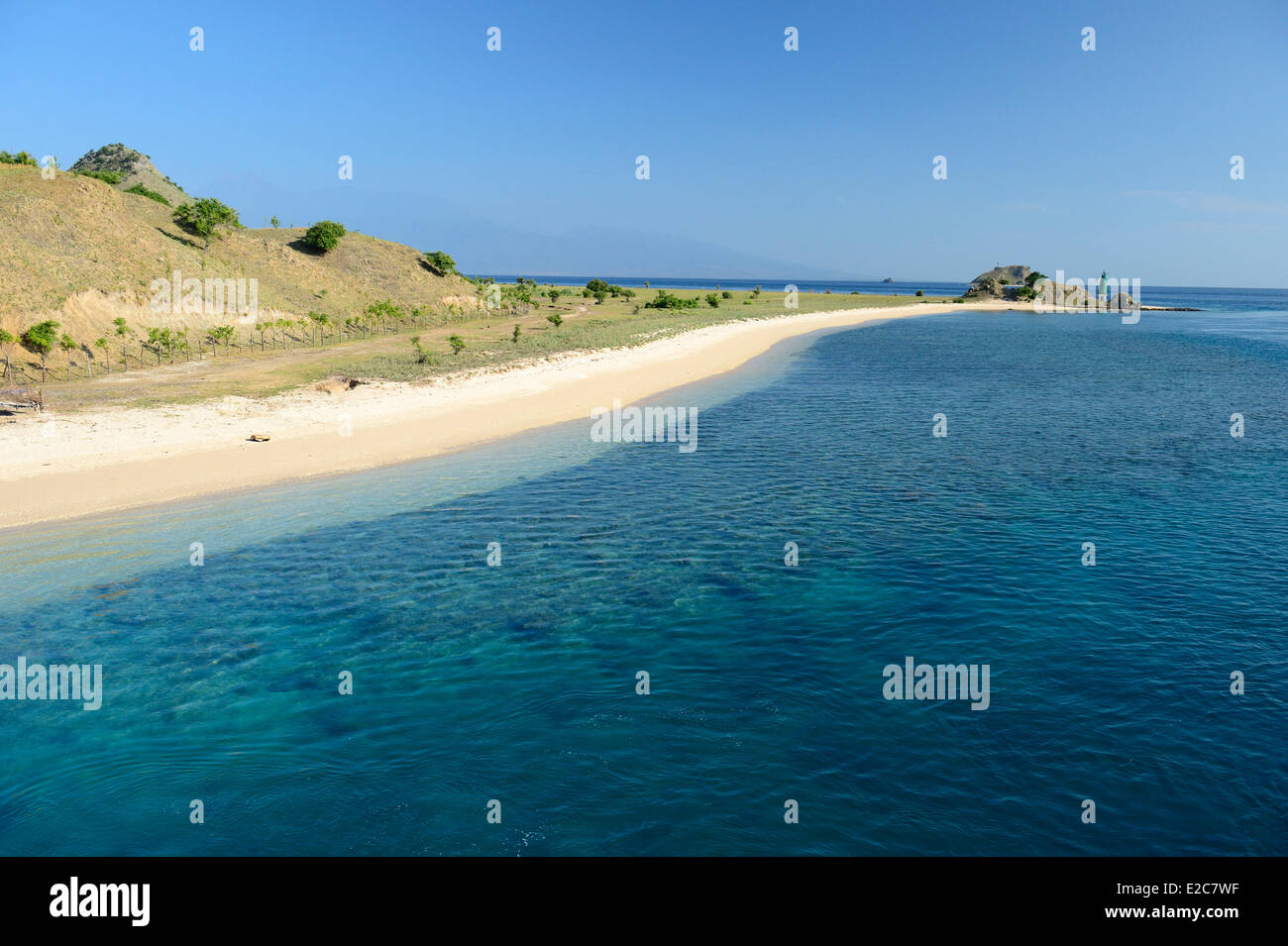 Indonesia, Sumbawa, Poto Tano, jetty for the ferries to Lombok Stock ...